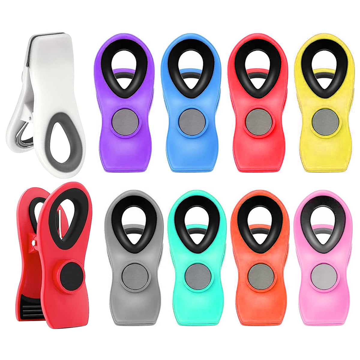 BCOOSS Magnetic Chip Bag Clips for Snack Food Pakages Hanging Food Cli ...